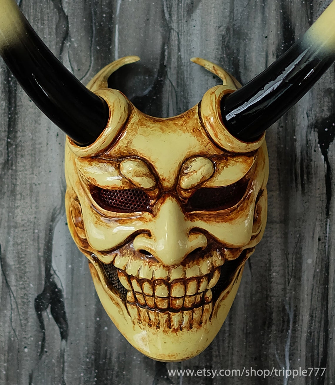 Devil Samurai Airsoft Mask BB Gun Oni Hannya Halloween - Etsy Canada