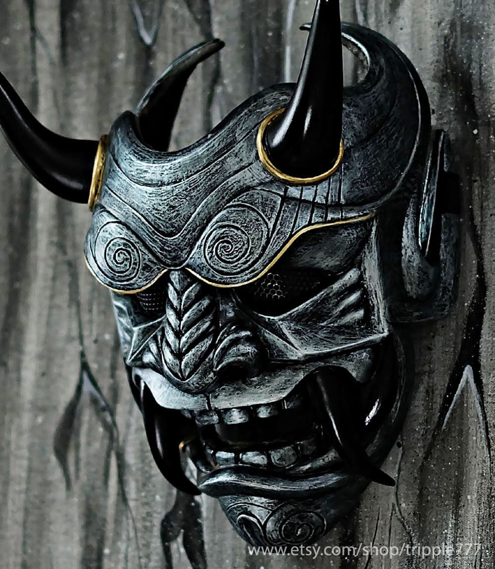 Samurai Assassin Demon Oni BB Gun Airsoft Mask, Halloween Costume ...