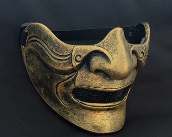 Half Knight Warrior Samurai Mask BB Gun Airsoft Mask | Etsy UK