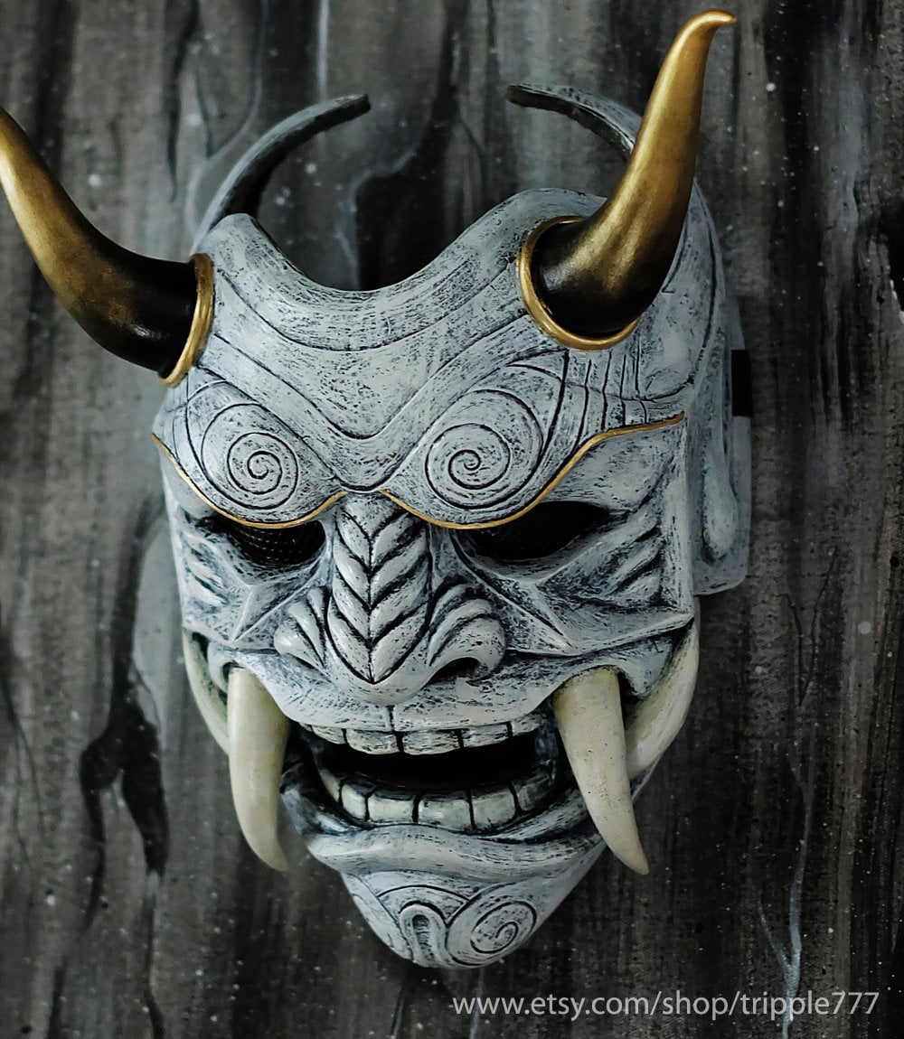 Samurai Assassin Demon Oni BB Gun Airsoft Mask, Halloween Costume ...