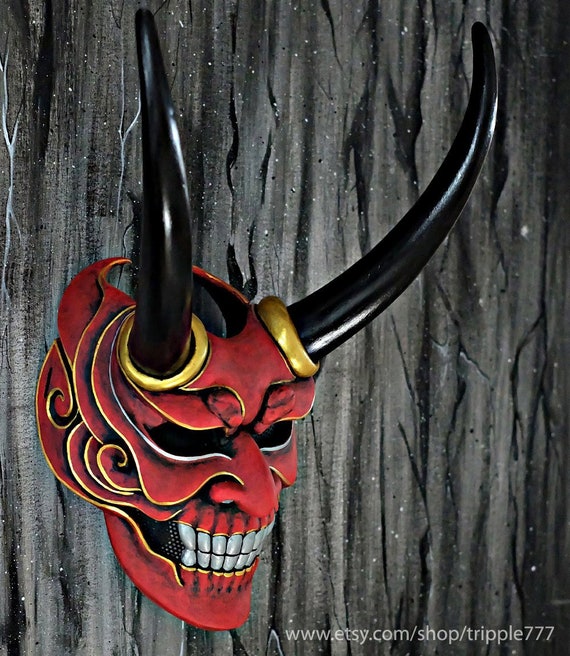 Devil Samurai Airsoft Mask BB Gun Oni Hannya Halloween | Etsy Canada