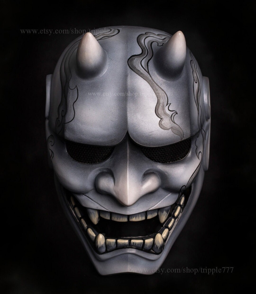 Japanese Hannya Mask Airsoft BB Gun Samurai Oni Kabuki Noh Evil Demon ...