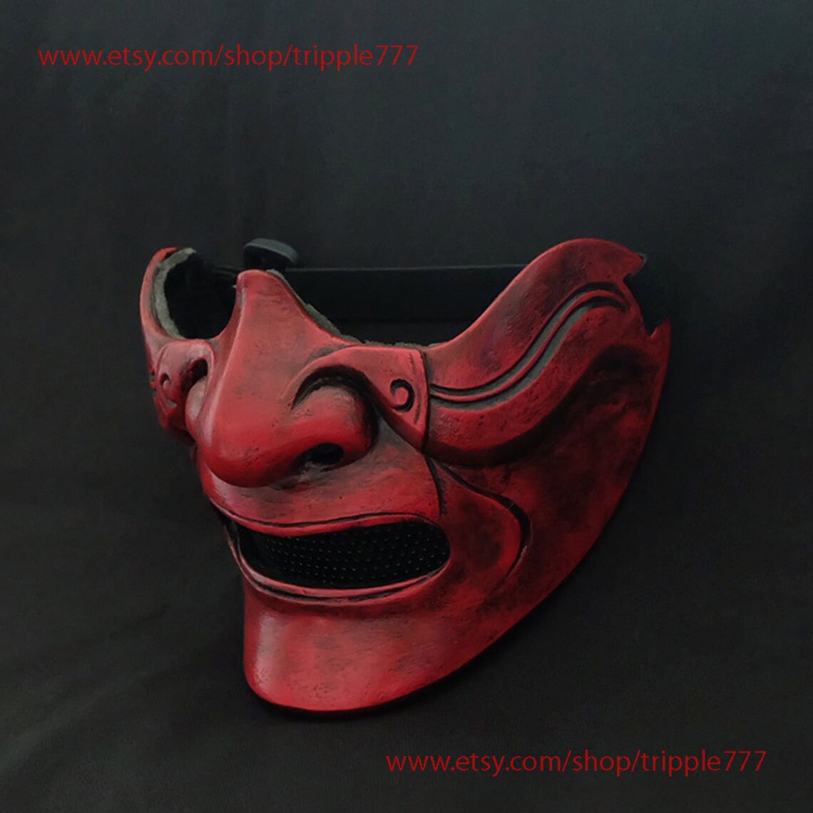 Half Cover Knight Samurai Mask Airsoft Mask Halloween - Etsy