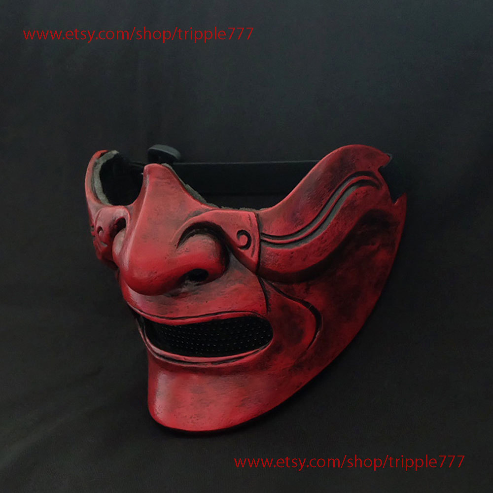 Half Cover Knight Samurai Mask Airsoft Mask Halloween | Etsy
