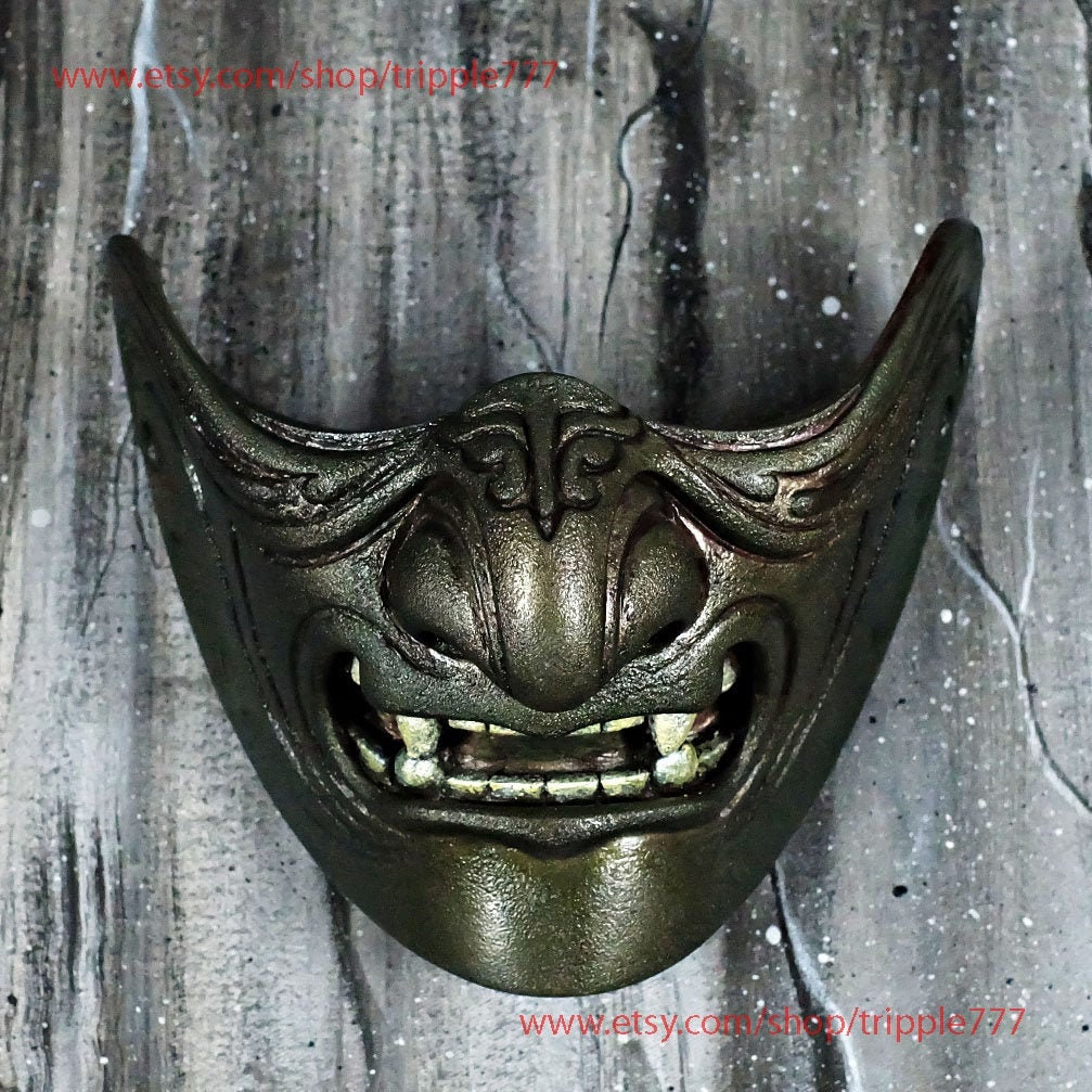 Samurai Mask Mempo Menpo Armor Sword Suit for Cosplay Costume | Etsy