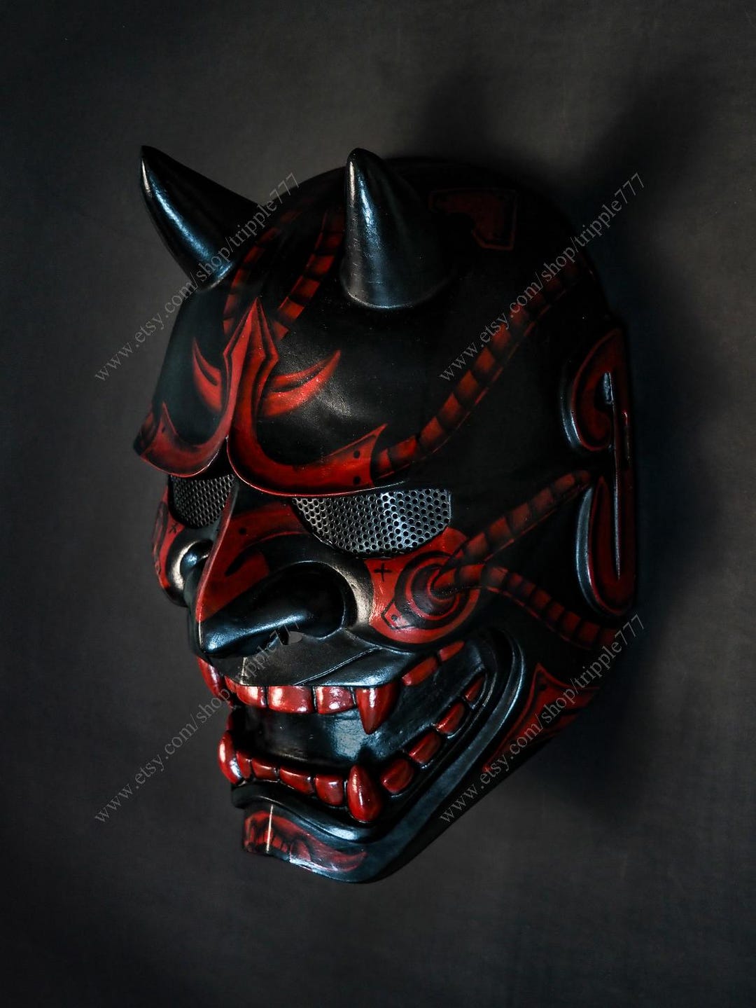 Japanese Hannya Airsoft Mask Samurai Oni Kabuki Noh Evil Demon Devil ...