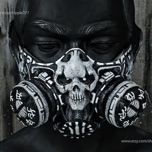 Cyberpunk Steampunk Motorcycle Rider Mask Halloween Costume Gas Cosplay ...