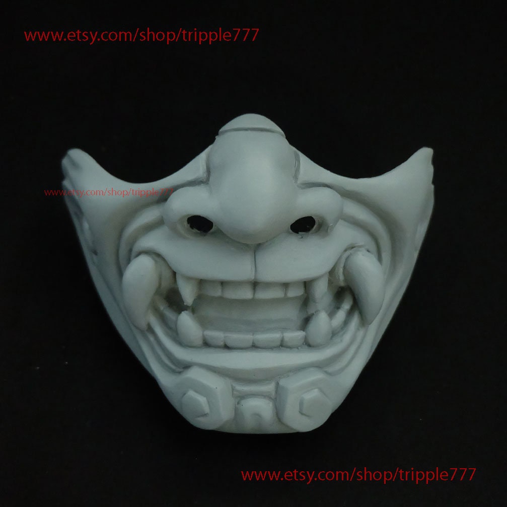 Half Cover Knight Samurai Mask, Airsoft Mask, Halloween Costume Cosplay ...