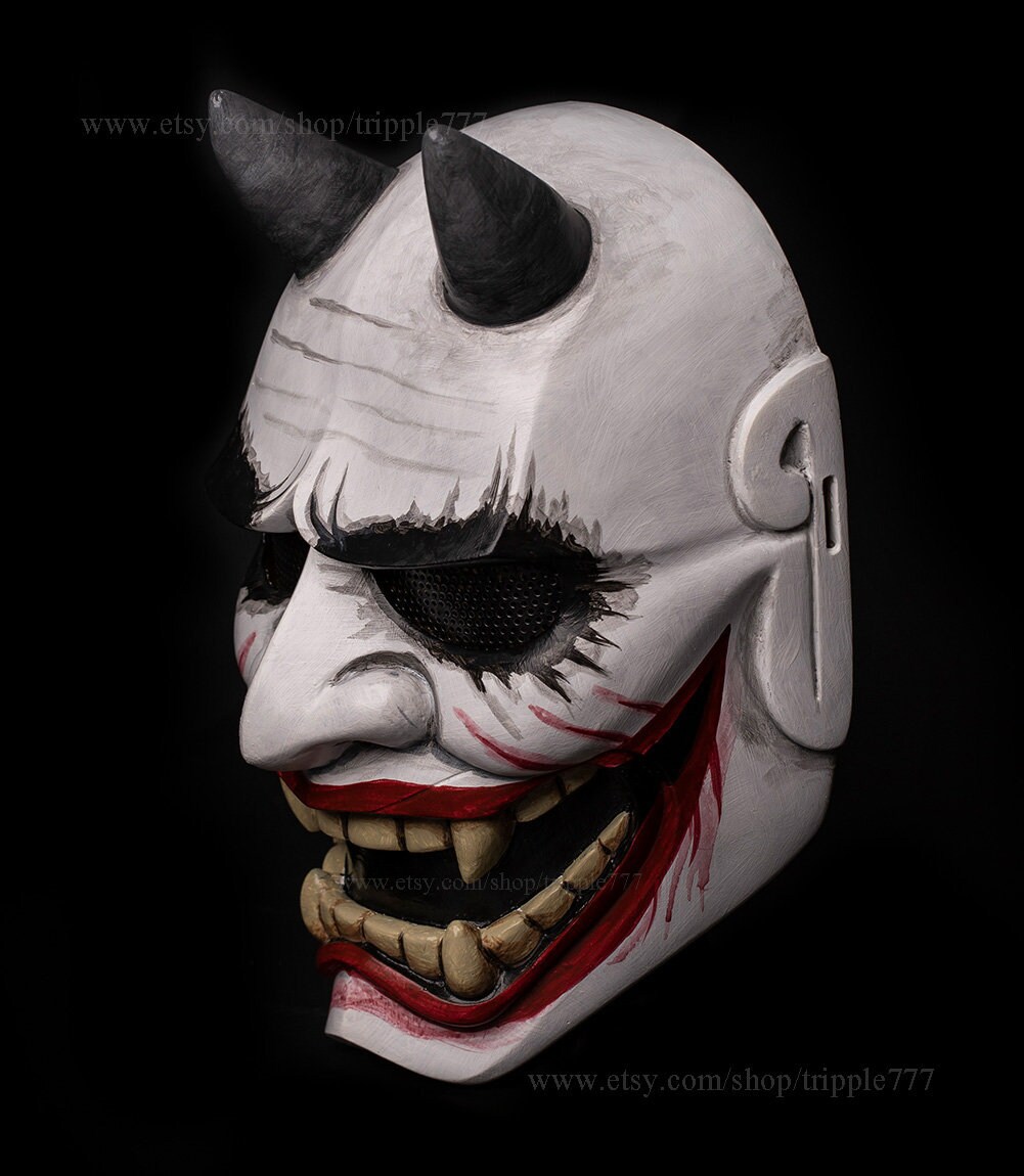 Japanese Hannya Mask Airsoft BB Gun Samurai Oni Kabuki Noh Evil Demon ...