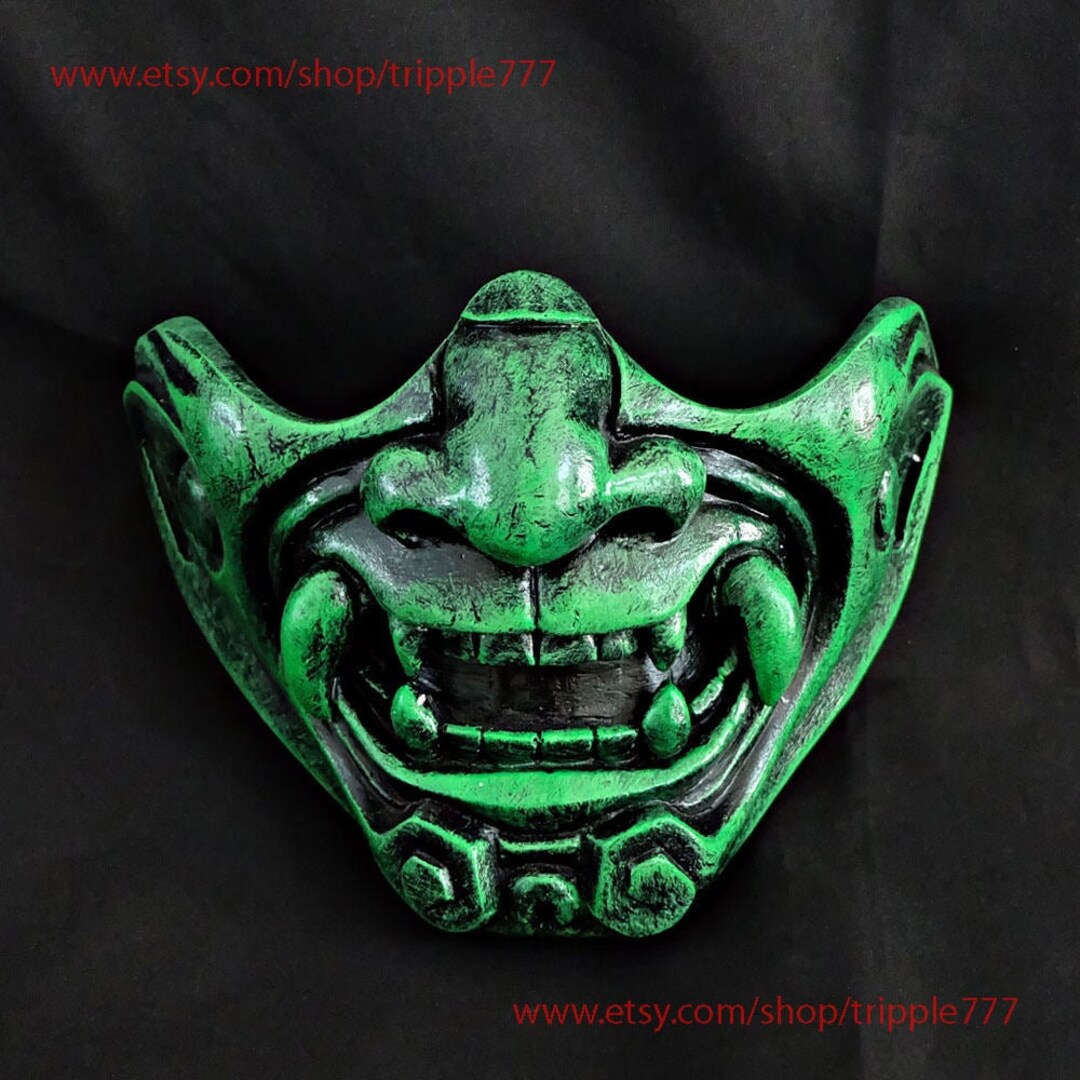 Half Cover Knight Samurai Mask, Airsoft Mask, Halloween Costume Cosplay ...