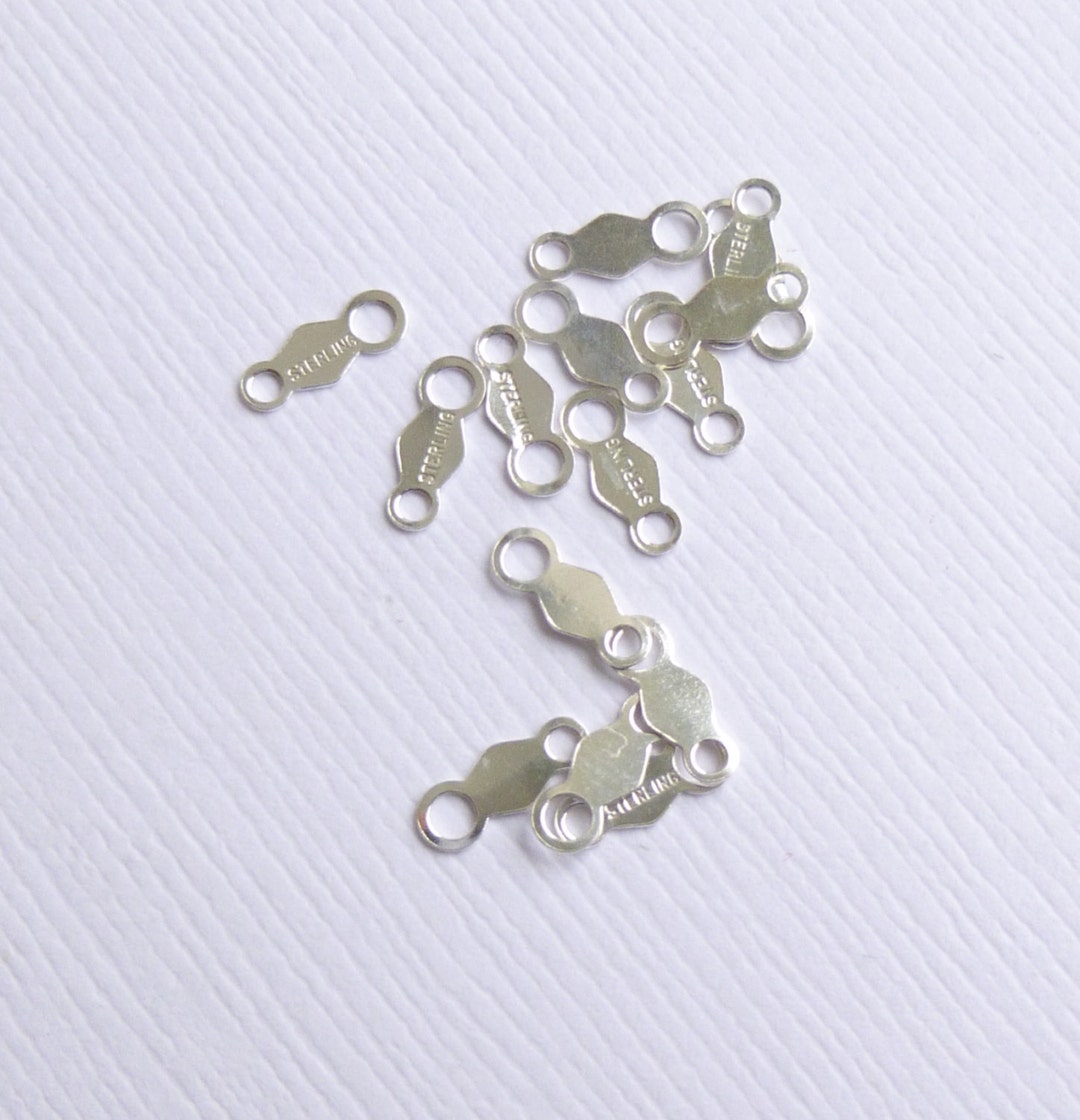 Sterling Silver Chain Tags End Tab Catch 25 Pieces - Etsy