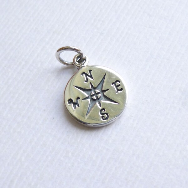 Compass Charm - Etsy