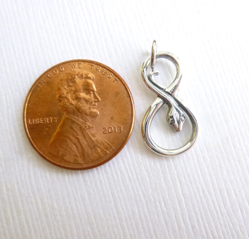 Sterling Silver Serpent Infinity Connector 1 piece Snake | Etsy