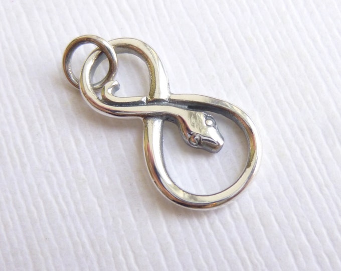 Sterling Silver Serpent Infinity Connector 1 Piece Snake - Etsy