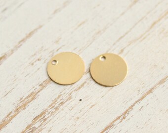 Gold Filled Round Tag Disc 9mm - Etsy