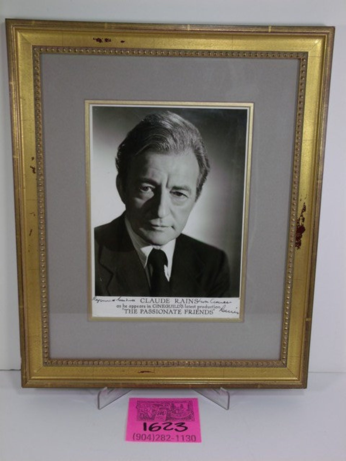 1940's Claude Rains Framed Photo/autograph Display - Etsy