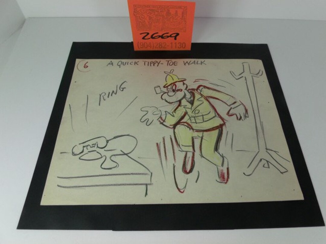 1940's "popeye Private Eye" Pre-production Sketch - Etsy