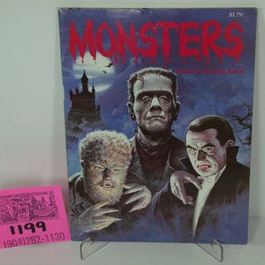 1970's Universal Studios "monsters" Coloring Book - Etsy