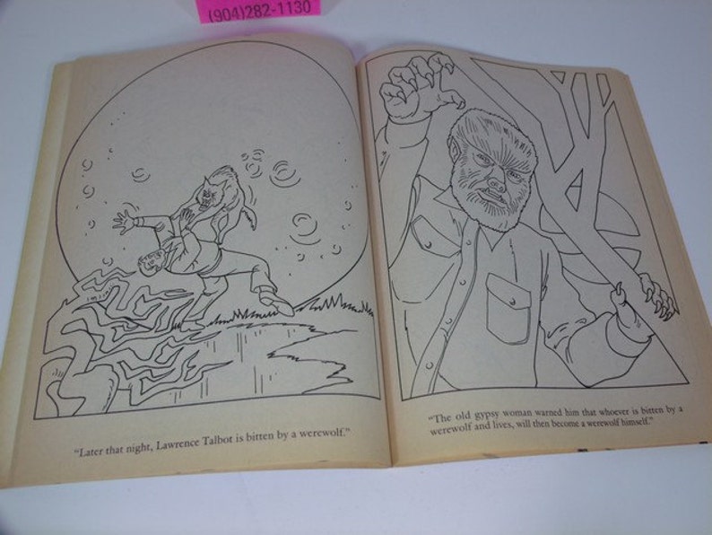 1970's Universal Studios monsters Coloring - Etsy