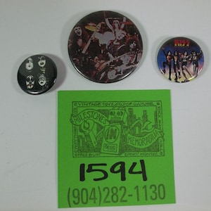 1970's Thru 1990's KISS Pinback Buttons-set of 3 - Etsy