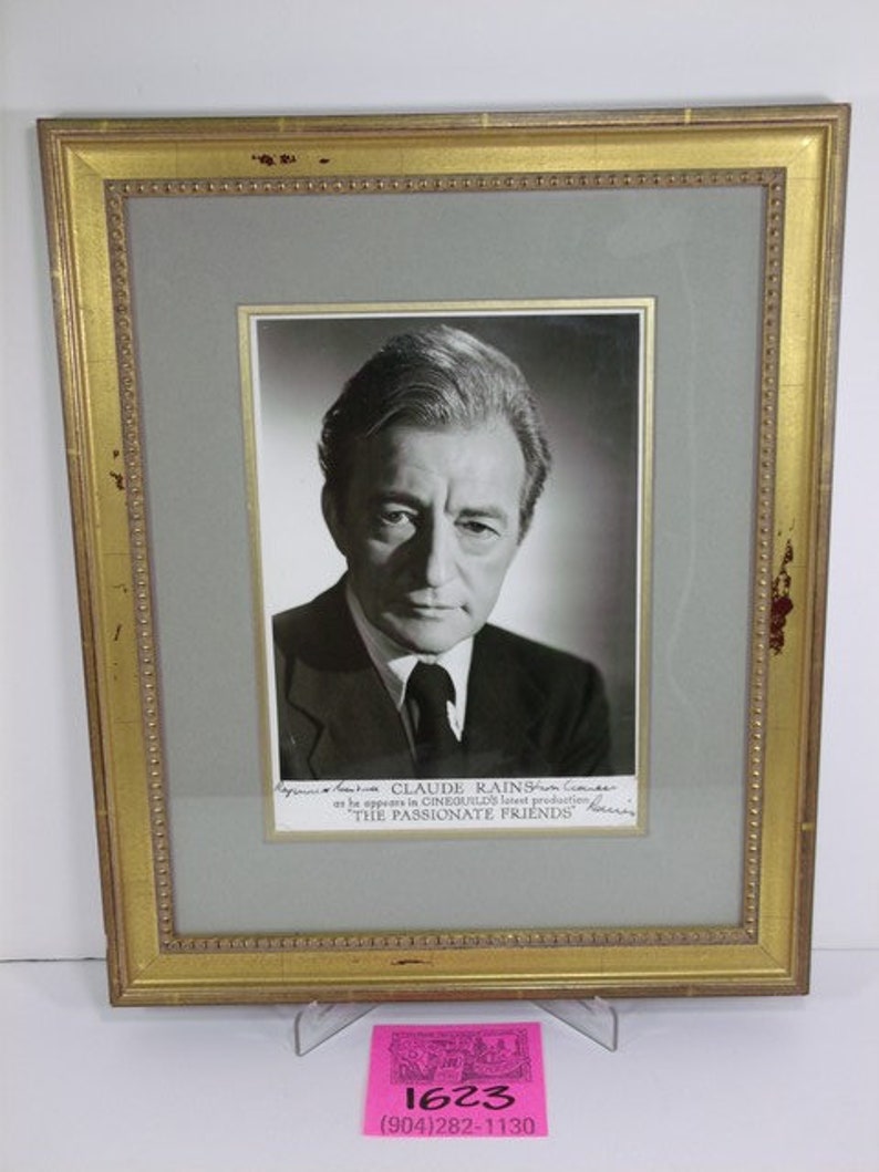 1940's Claude Rains Framed Photo/autograph Display - Etsy