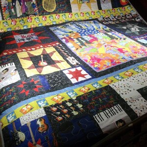 1990's Beatles Quilted Bedspread - Etsy