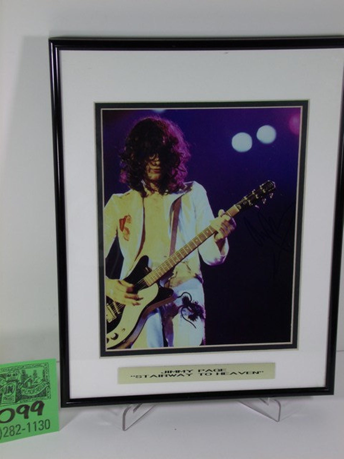 1970's Jimmy Page Autograph/concert Photo Framed Display - Etsy