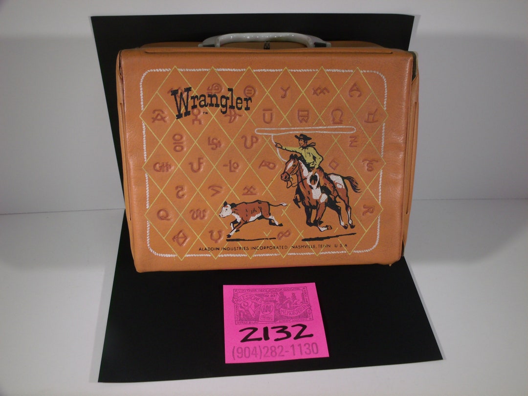 1970's Alladin/ Wrangler Western- Style Vinyl Lunchbox - Etsy