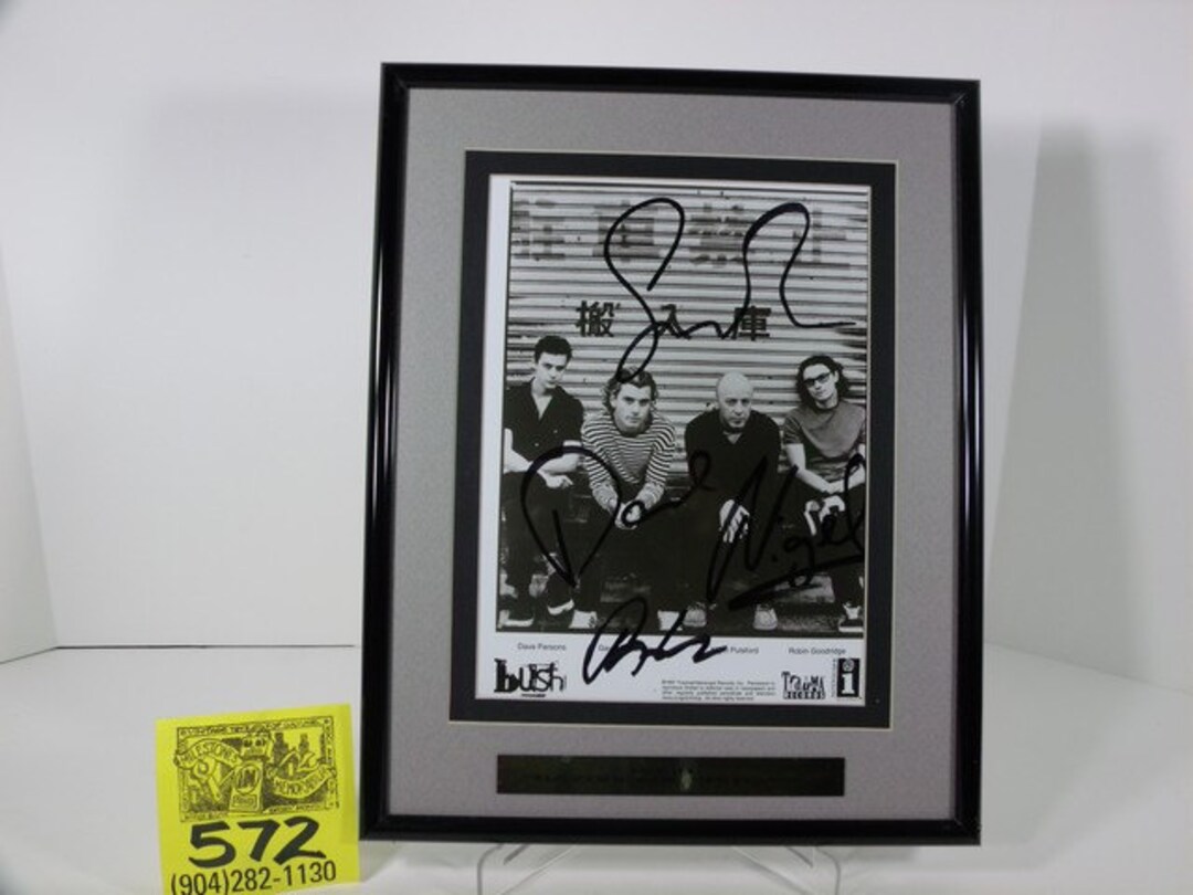 1990's Bush Autographed Group Photo-framed - Etsy