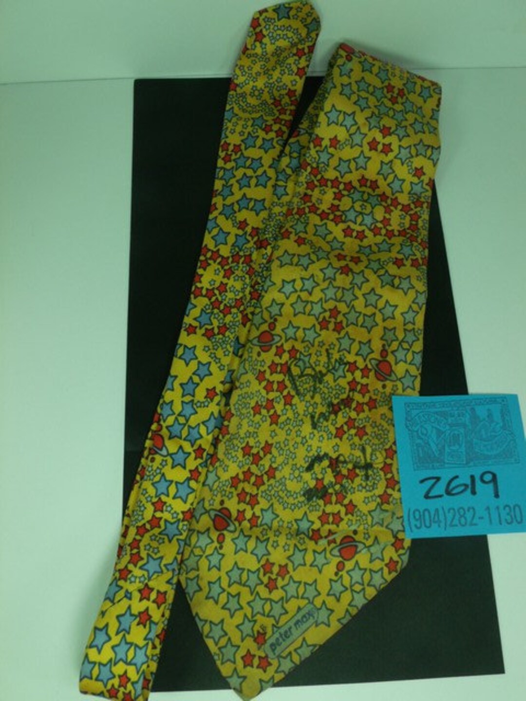70's Tie/ 90's Signature-peter Max Autographed Tie - Etsy