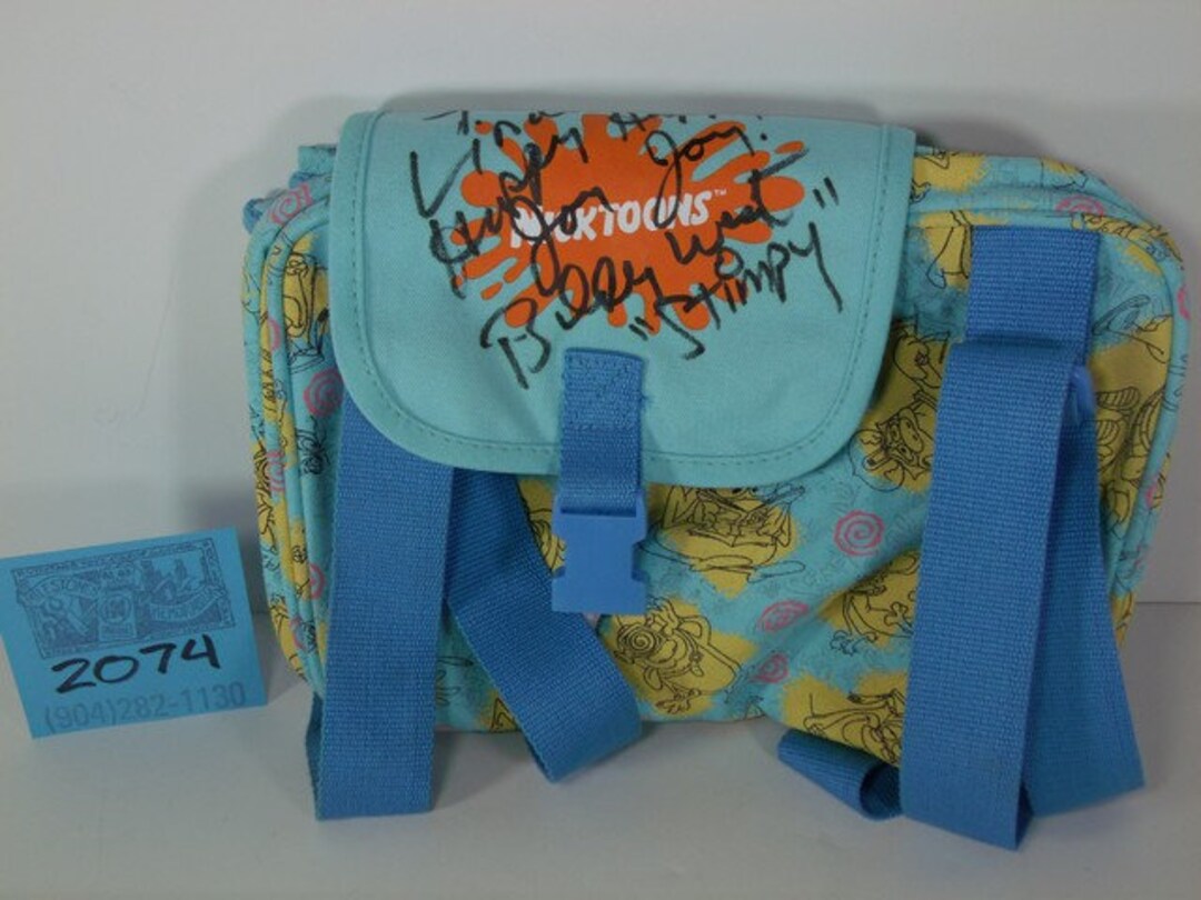 1990's Nickelodeon/ Billy West (voice of "stimpy) Autographed Backpack ...