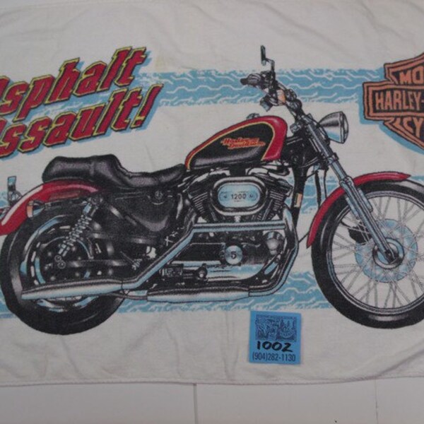 Harley Davidson Beach Towel - Etsy