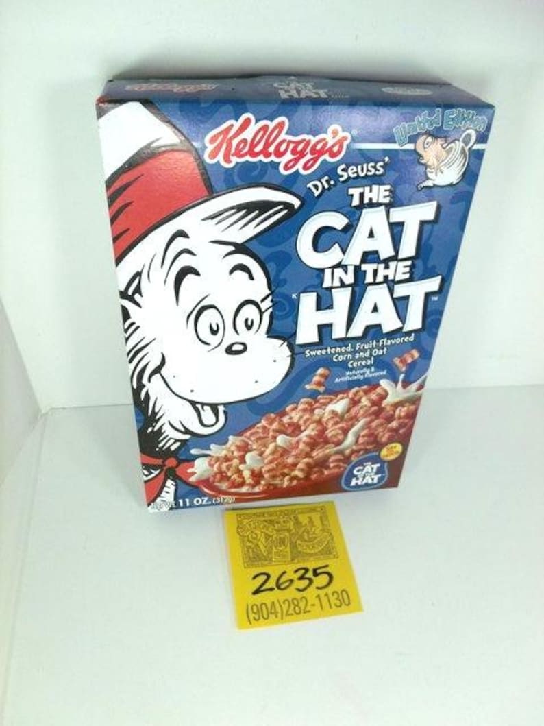 2000's Kelloggs/ Dr.seuss-"cat in the Hat" Cereal-full Unopened Box! - Etsy