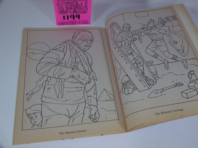 1970's Universal Studios monsters Coloring - Etsy