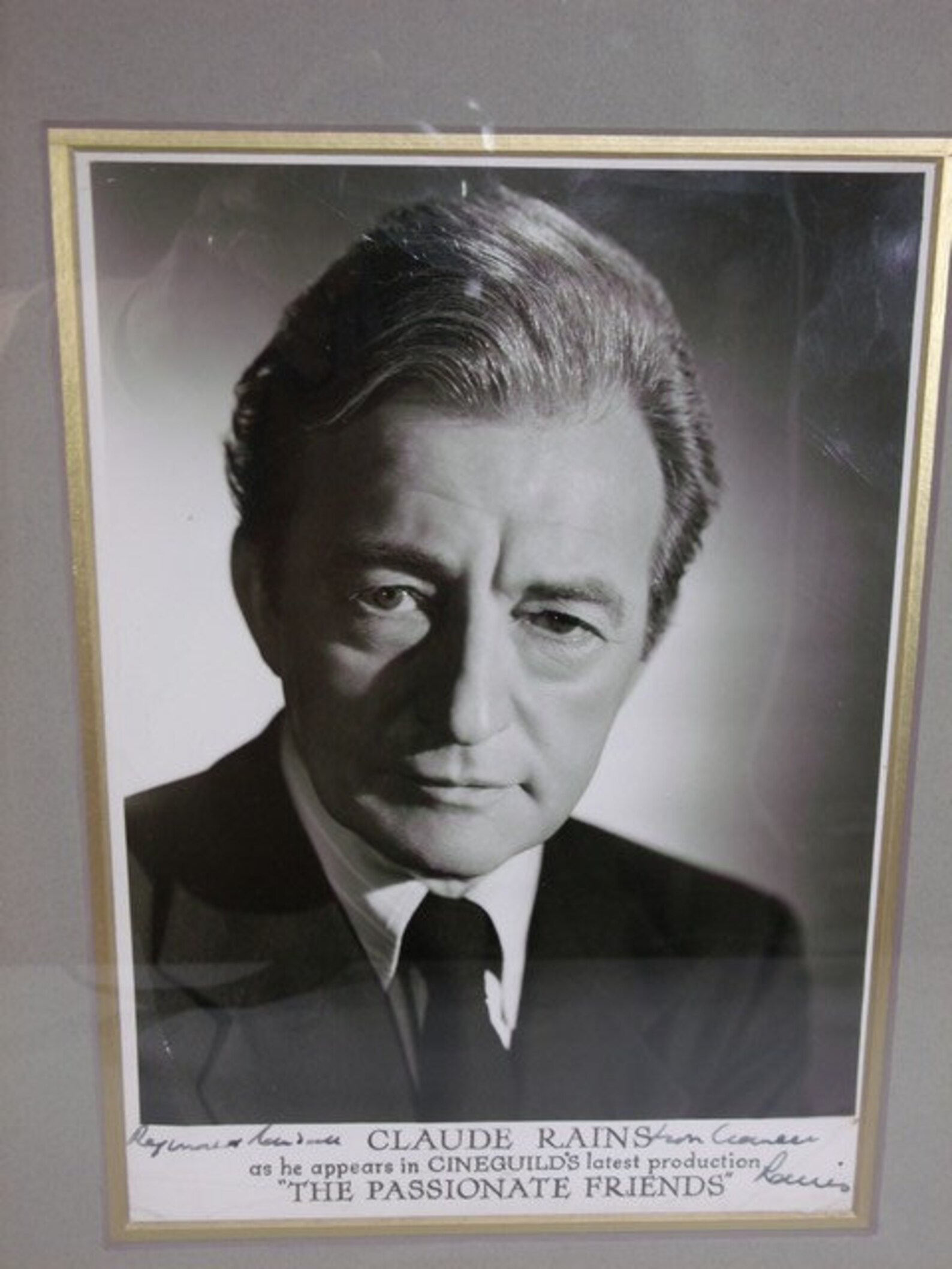 1940's Claude Rains Framed Photo/autograph Display - Etsy