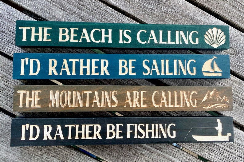 Skinny Stacking Sign Carved Custom Wood Farmhouse Rustic Cottage Décor ...