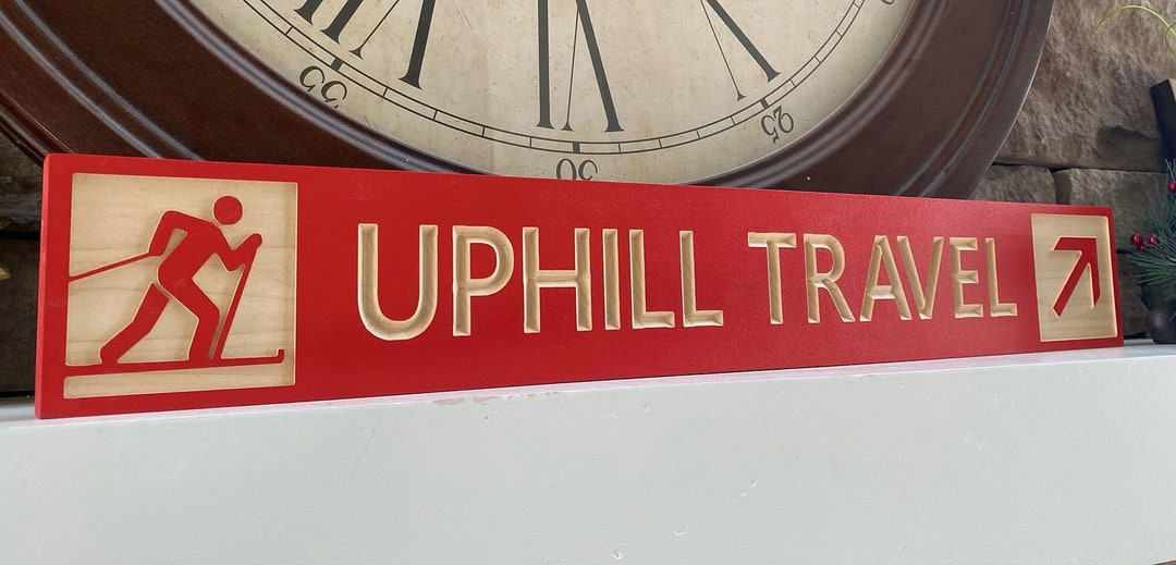 Uphill Travel Carved Rustic Ski Trail Snowboard Hiking Cross-country ...