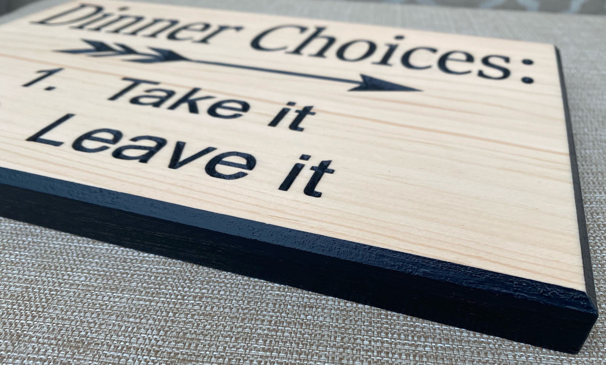 Dinner Choices Sign Carved Rustic Wood Farmhouse Kitchen Sign Gift for ...