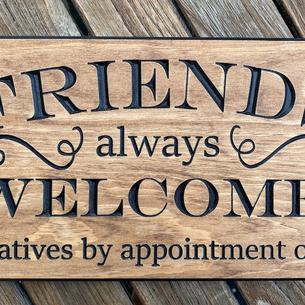 Friends Welcome Relatives by Appointment Sign - Etsy