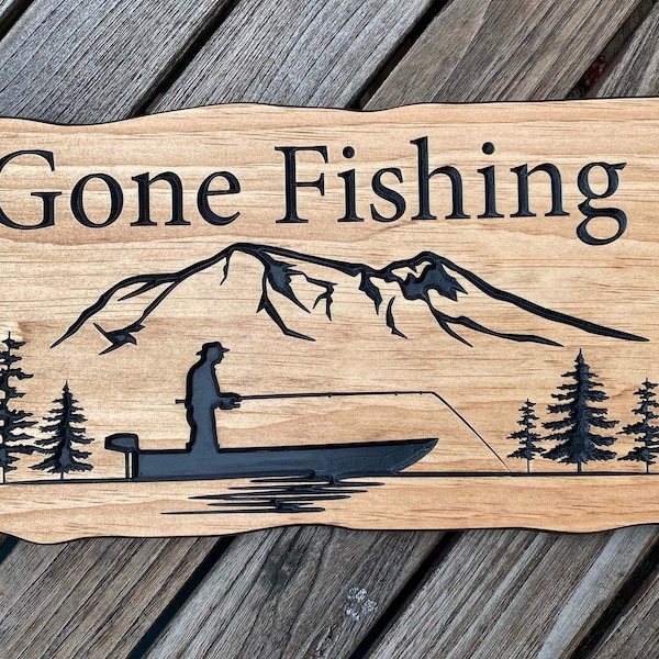 Gone Fishing Sign - Etsy