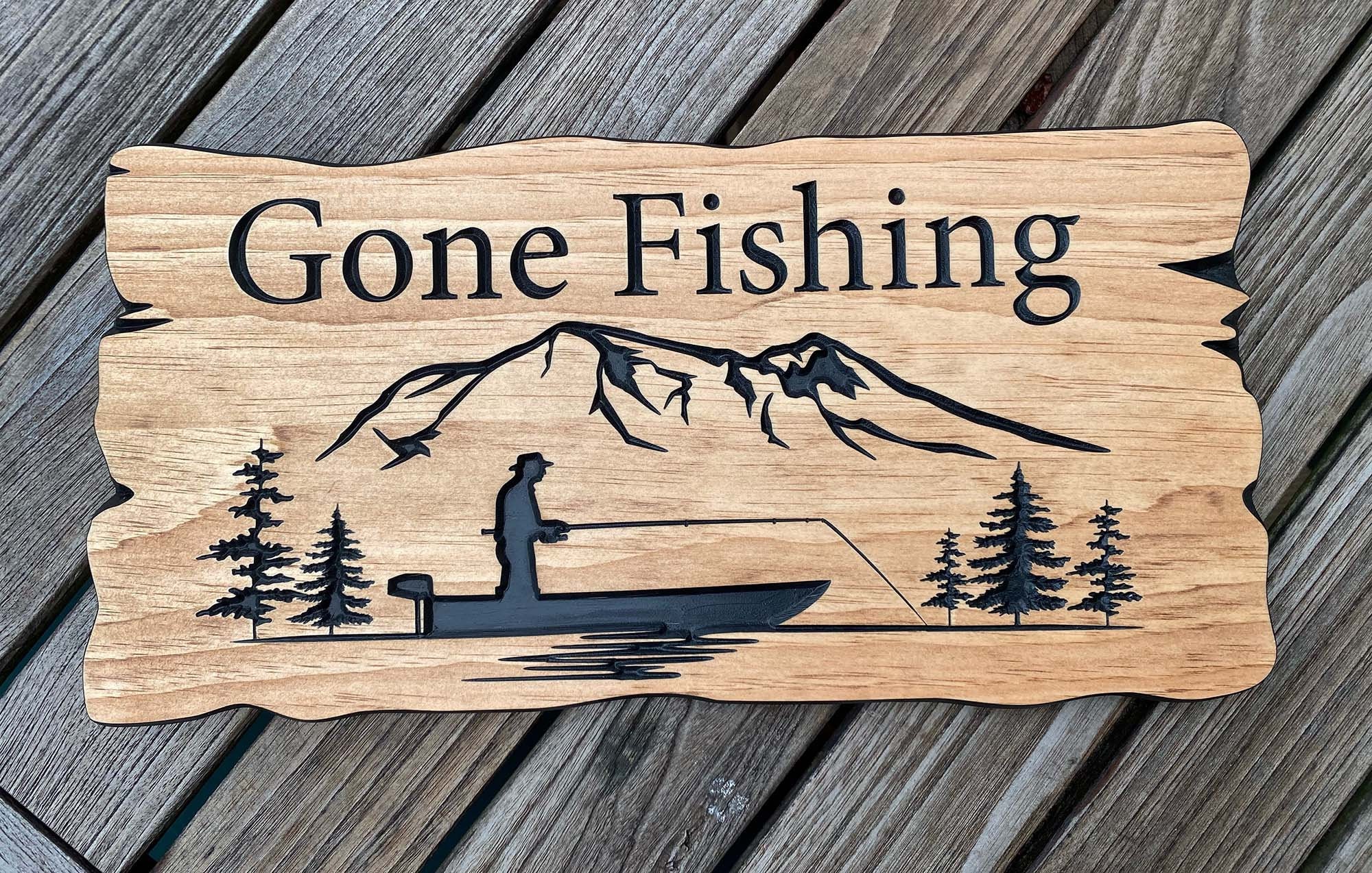 Wooden Fishing Signs