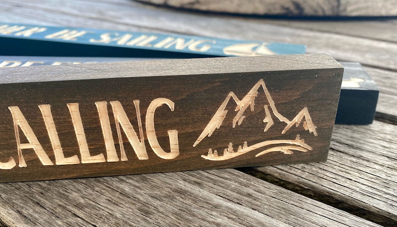 Skinny Stacking Sign Carved Custom Wood Farmhouse Rustic Cottage Décor ...