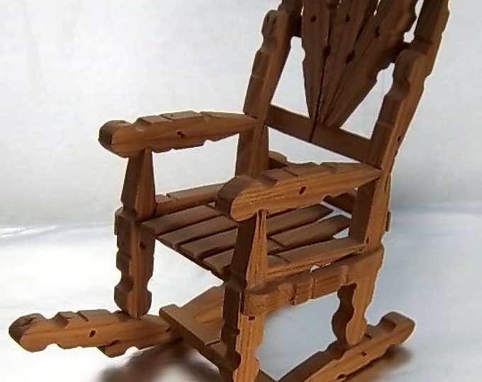 Clothes Pin Rocking Chair Vintage Tramp Art Folk Design - Etsy