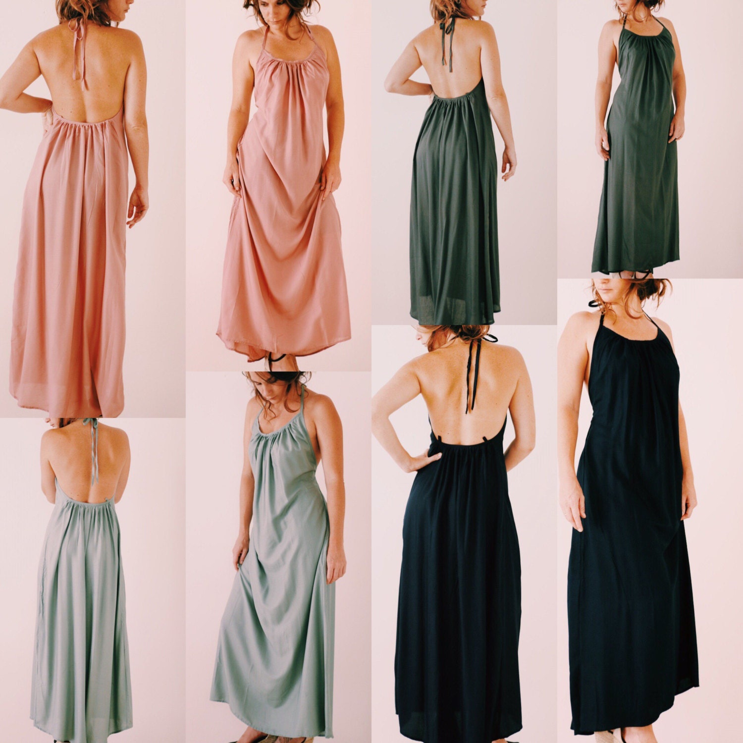 SIENA Backless Maxi Sundress/ Made to Order Floor Length Sleeveless ...