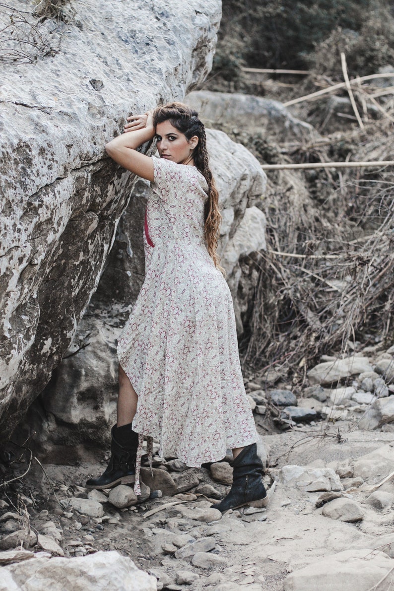 BACK IN STOCK Telula Rap Around Long Kimono Boho Dress - Etsy