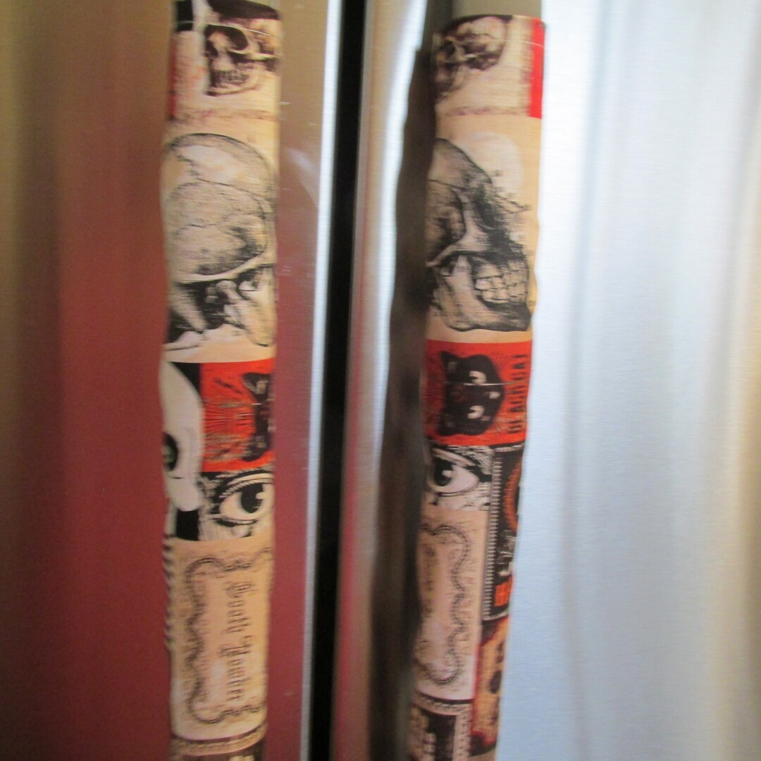 Halloween Refrigerator Handle Covers: Goth Decor, Reversible Cotton - Etsy