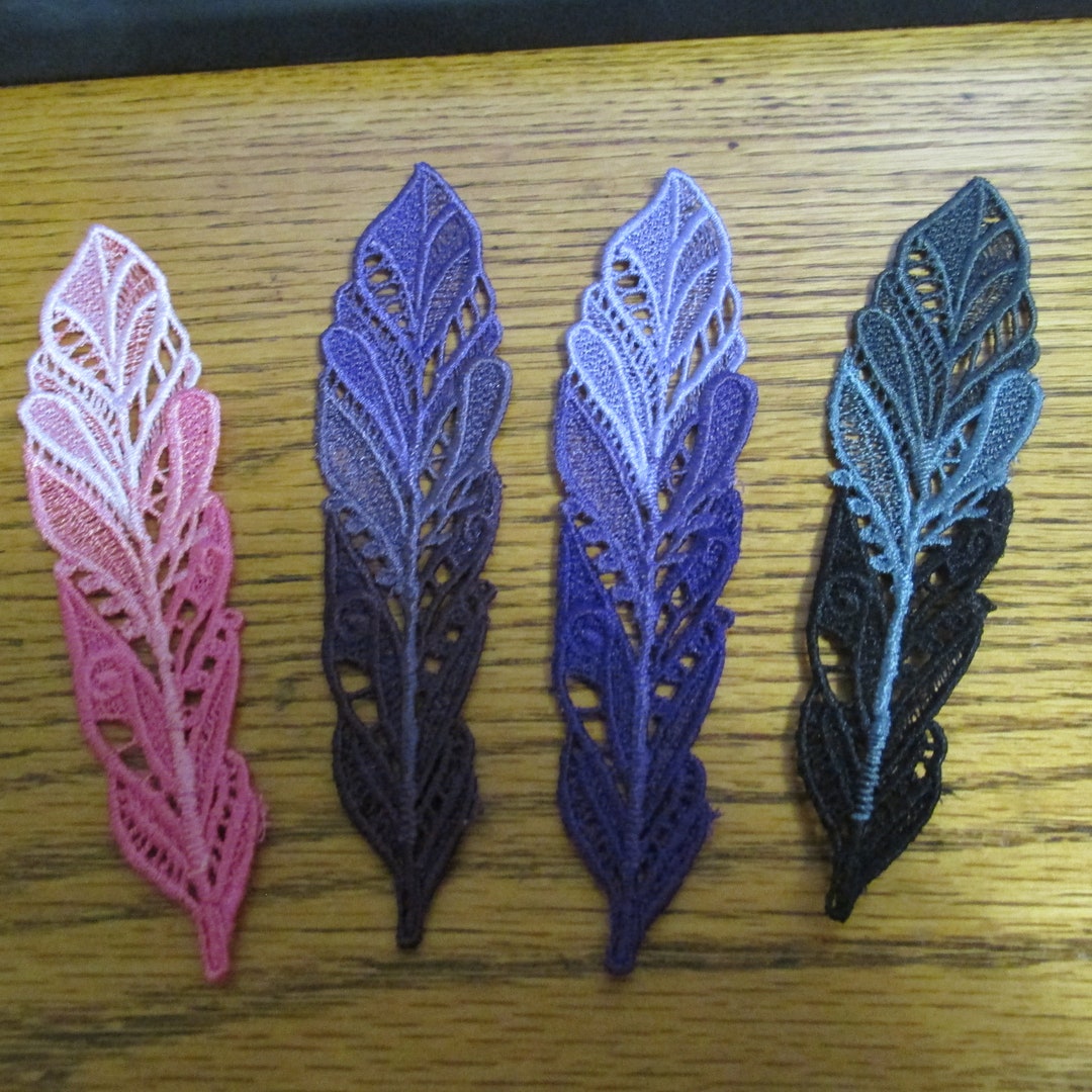 Feather Lace Book Mark, Free Standing Lace Book Mark, Book Mark - Etsy