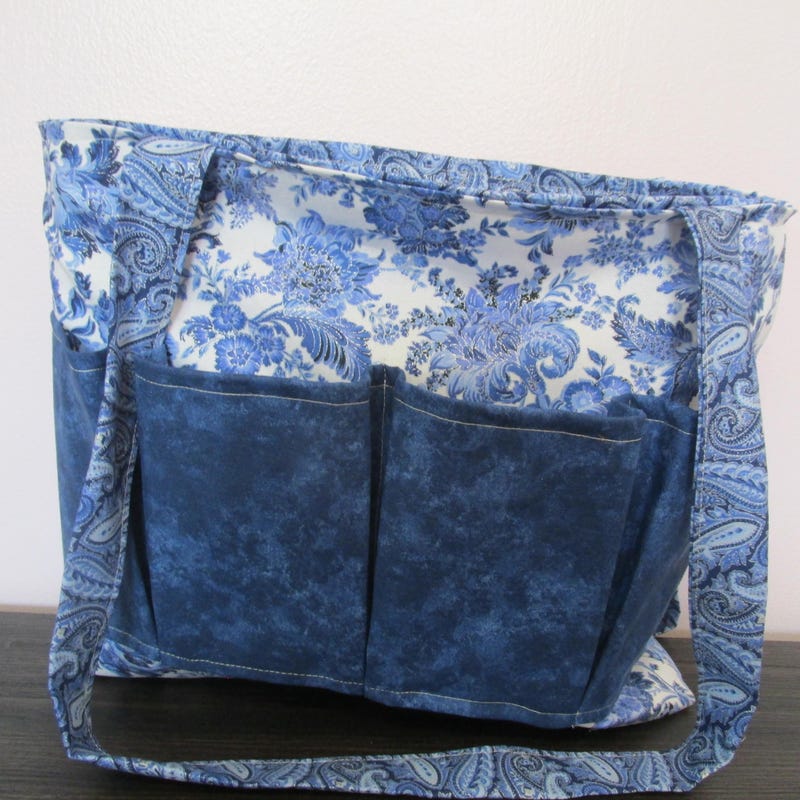 Blue Fabric Tote - Etsy
