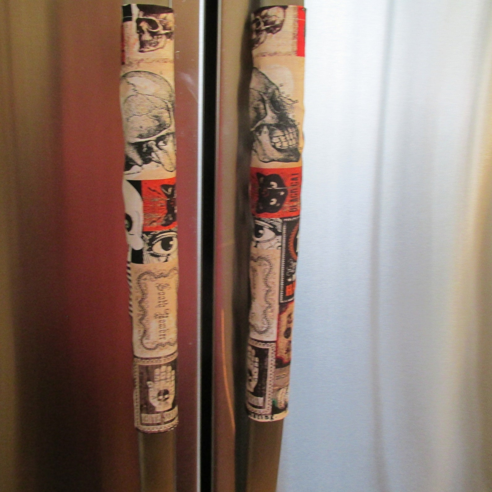 Halloween Refrigerator Handle Covers: Goth Decor, Reversible Cotton - Etsy