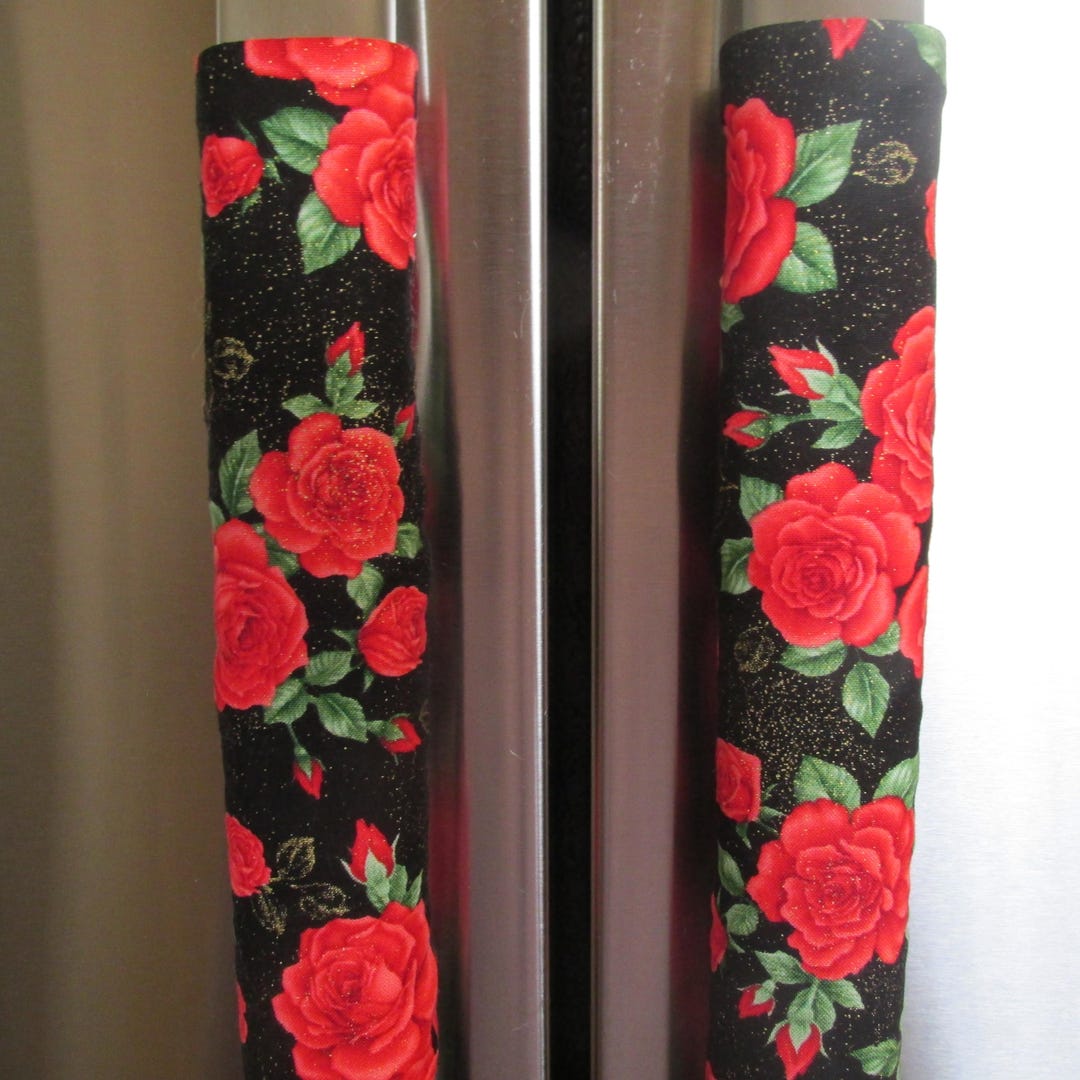 Rose Refrigerator Handle Covers, Car Strap Cover, Cart Handle Cover - Etsy